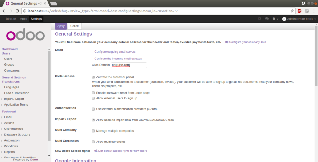 Cara Setup Odoo 10 Incoming Mail - Cak Juice